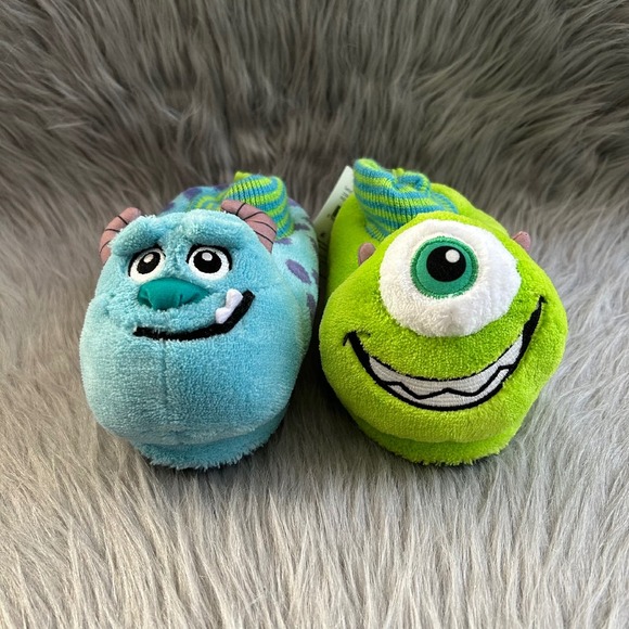 Disney | Shoes | Disney Pixar Monsters Plush Slippers Toddler Boys Size ...